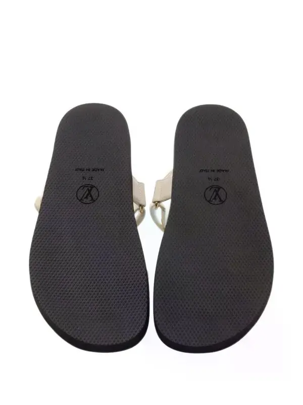 LOUIS VUITTON 2023 Sunset Line Leather Flat Sandals