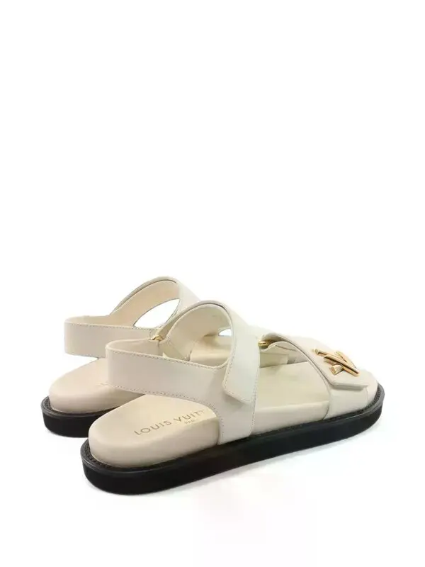LOUIS VUITTON 2023 Sunset Line Leather Flat Sandals
