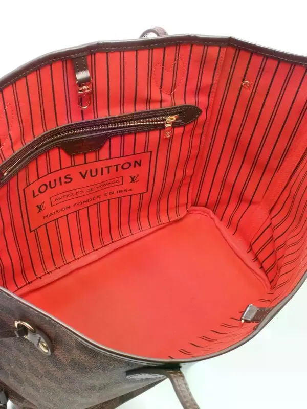 LOUIS VUITTON 2018 Mm Neverfull Damier Ebène Tote Bag