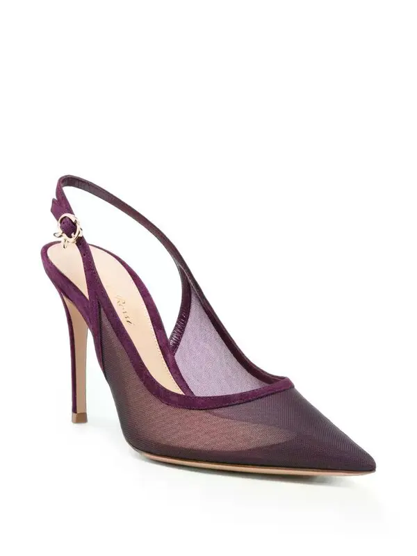GIANVITO ROSSI Mesh Slingback Heeled Pumps