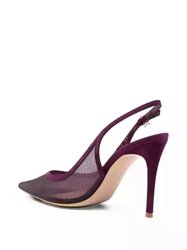 GIANVITO ROSSI Mesh Slingback Heeled Pumps