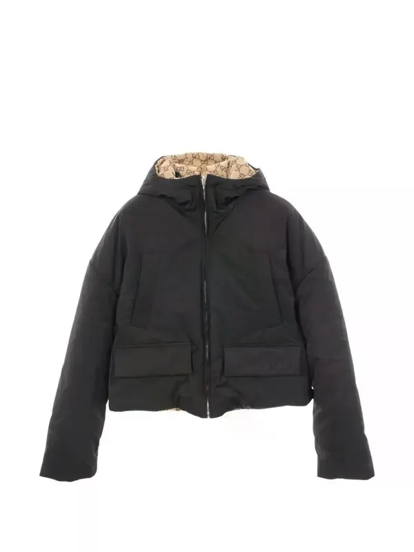 Gucci Gg Reversible Hooded Jacket - Black