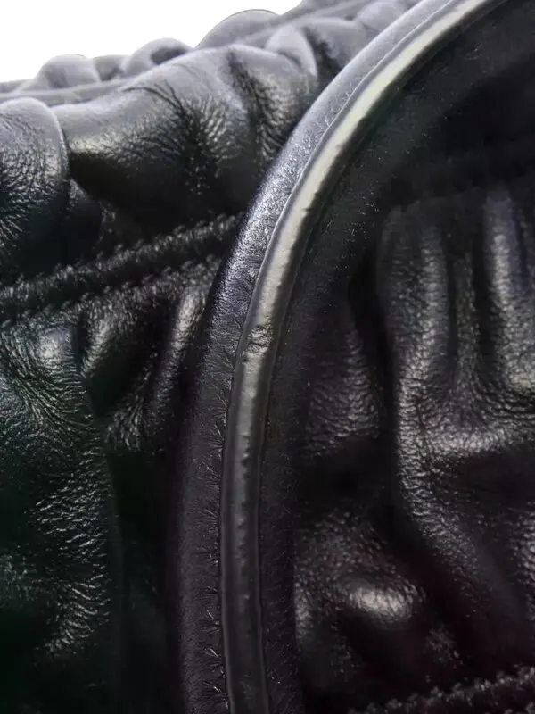 Prada Gaufre Ruched-leather Tote Bag