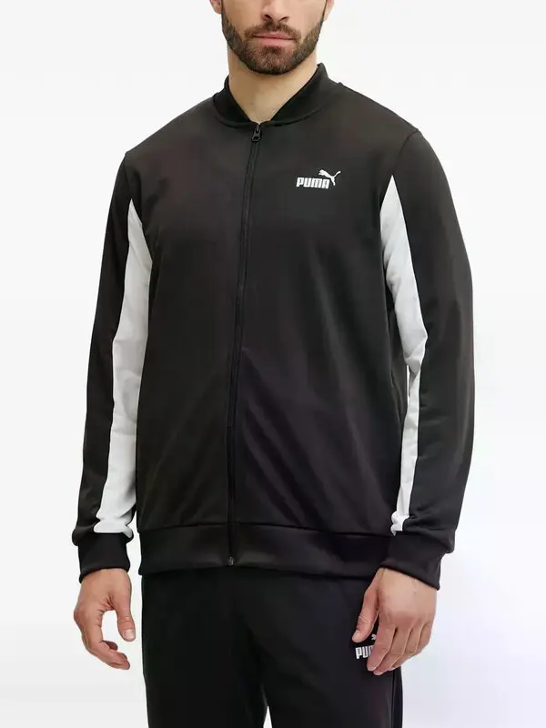 PUMA Panelled Zip-up Sweater - Black