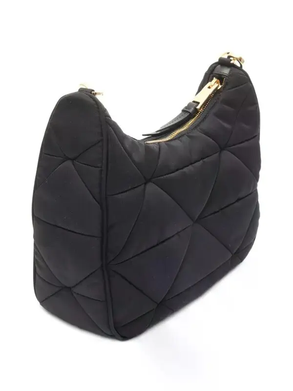 Prada Quilted Tessuto Shoulder Bag - Black