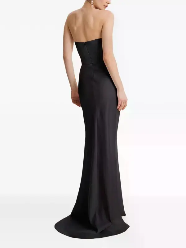 FRAMBOISE Lyris Strapless Gathered Maxi Dress
