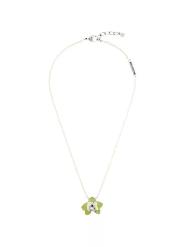 Givenchy Orchid Pendant Necklace - Silver