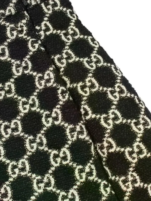 Gucci 2010s Gg Pattern Tweed Mini Skirt