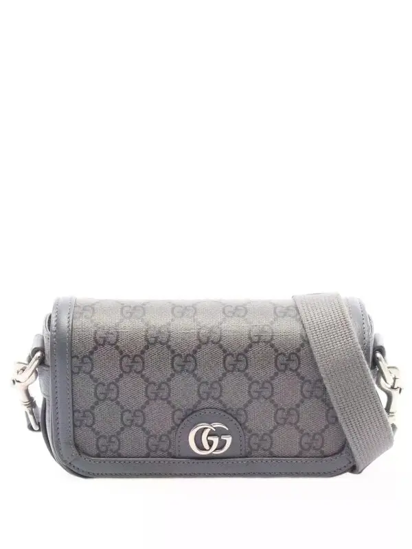 Gucci 2010s Mini Ophidia Super Gg Supreme Messenger Bag - Grey
