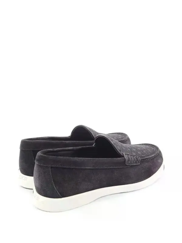 Dior Granville Oblique Jacquard Loafers - Black
