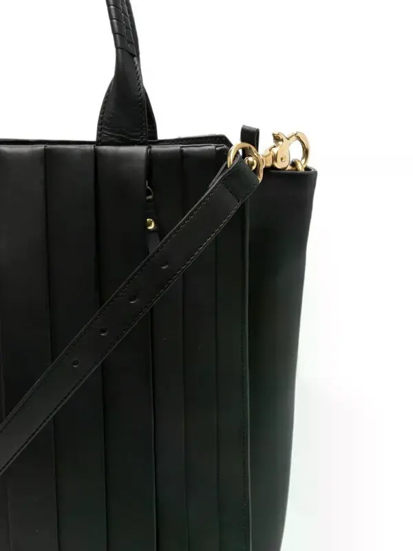 CORNELIAN TAURUS BY DAISUKE IWANAGA Pleated Leather Tote Bag