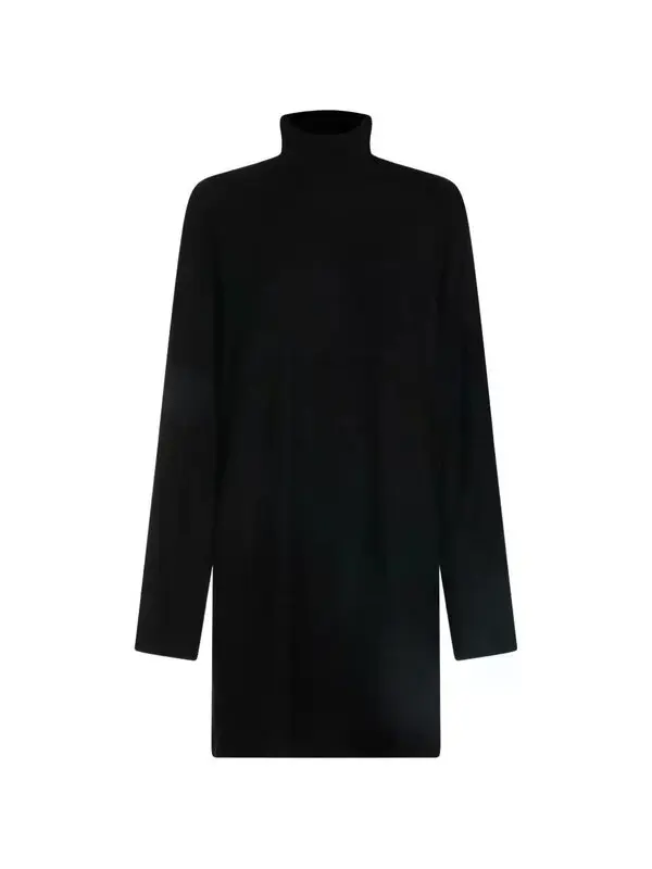THOM KROM High-neck Long-sleeve Knitted Mini Dress