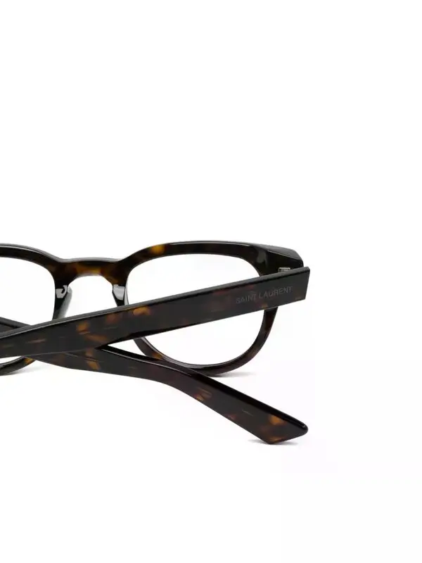 Saint Laurent Tortoiseshell-effect Round-frame Glasses