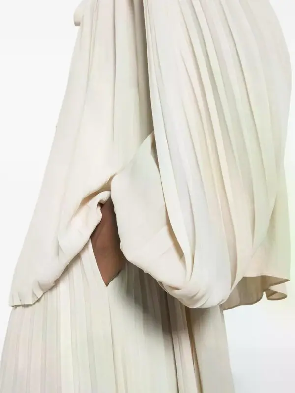 TOM FORD Pleated Pussy-bow Shirt - Neutrals