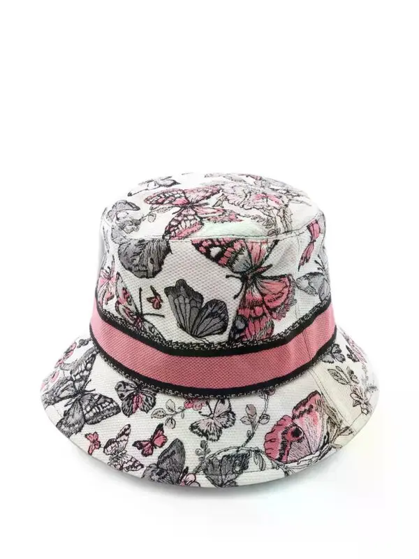 Dior D-bobby Toile De Jouy Bucket Hat - White