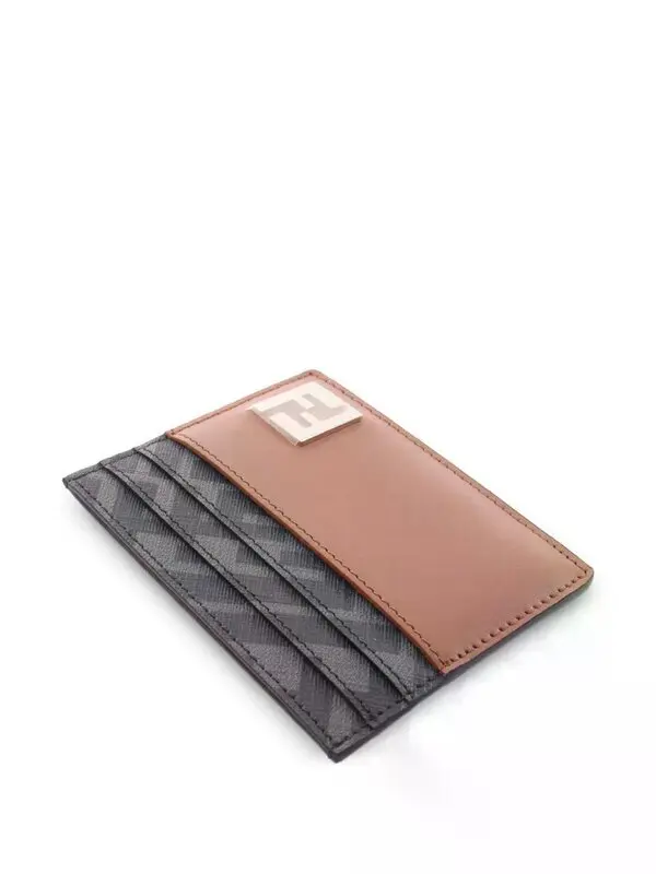 Fendi 2020s Ff Squared Card Case - Brown