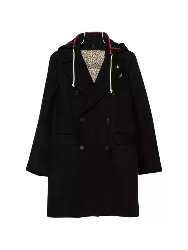 MANUEL RITZ Double-breasted Hooded Coat