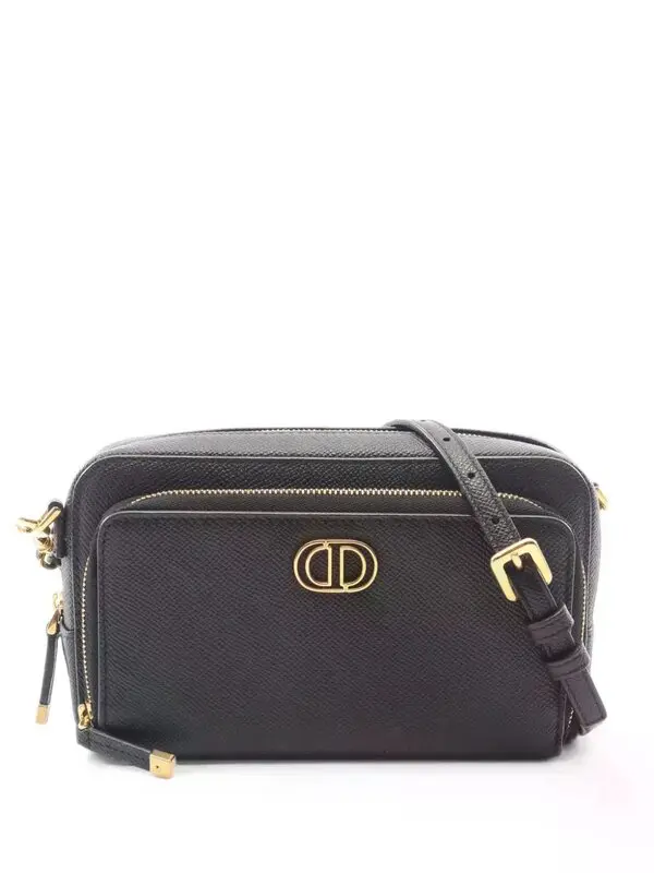 Dior 2010s Caro Double Pouch Shoulder Bag - Black