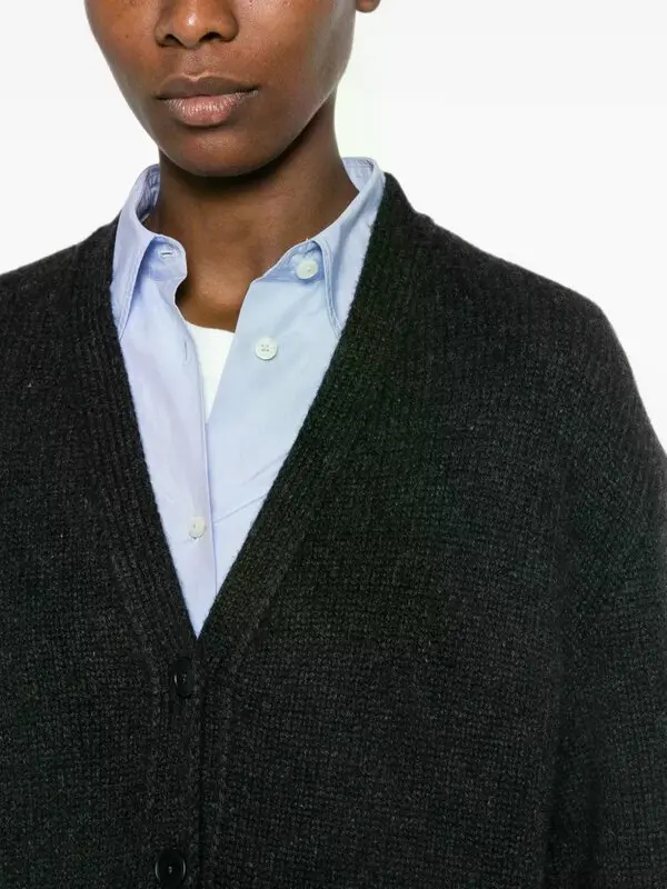 THE ROW Pranavi Ribbed-knit V-neck Cardigan