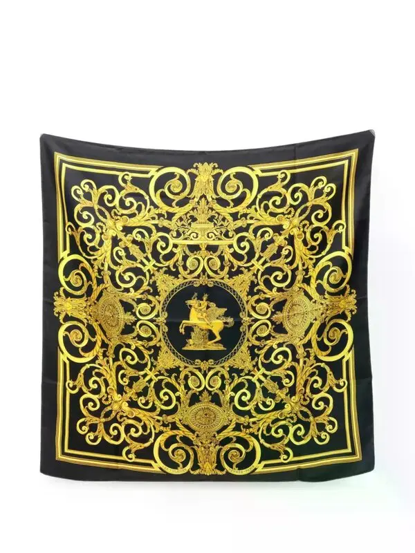 Hermès 2010s Les Tuileries Scarf - Black