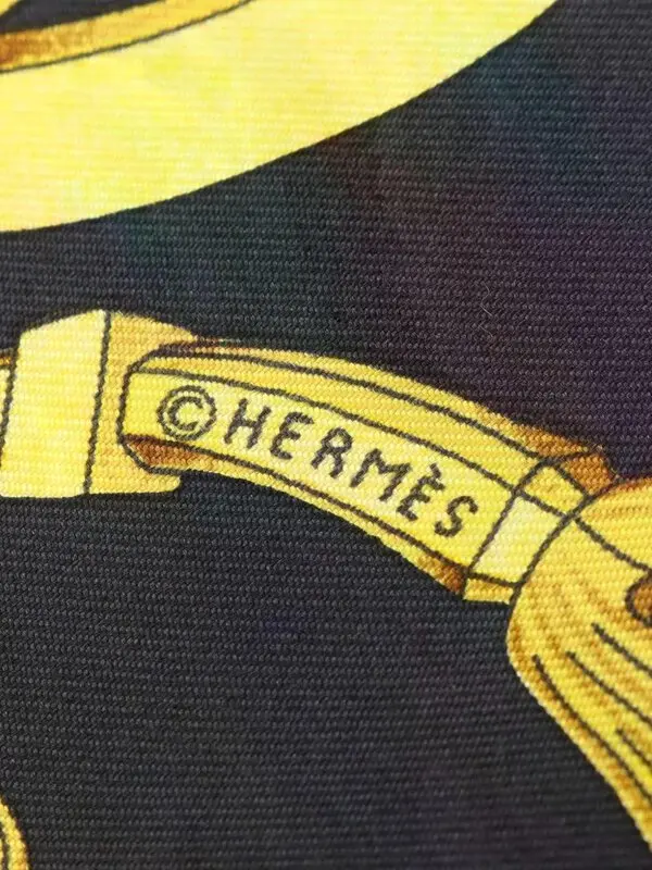 Hermès 2010s Les Tuileries Scarf - Black