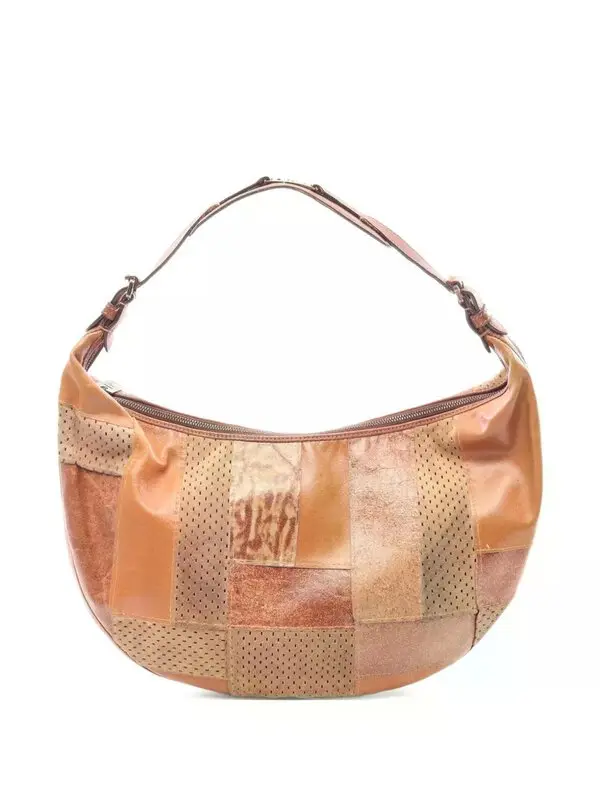 Dior 2000s Patchwork Leather Tote Bag - Brown
