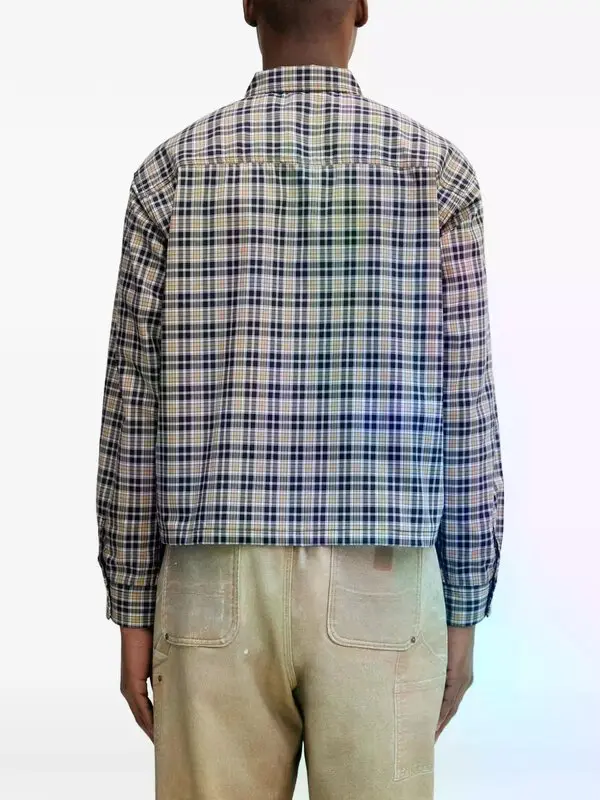 BEAMS Check-print Long-sleeved Shirt