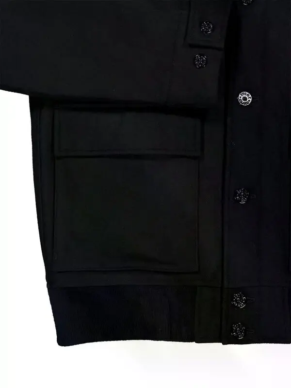 Stone Island Button-up Logo-patch Wool Jacket
