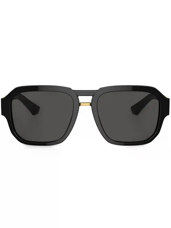 Dolce & Gabbana Logo-engraved Sunglasses - Black