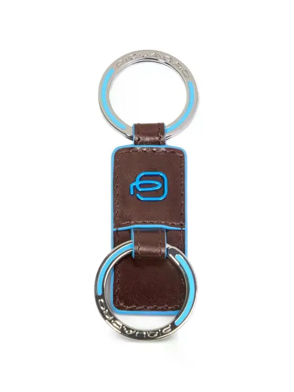 PIQUADRO Leather Two-ring Keychain