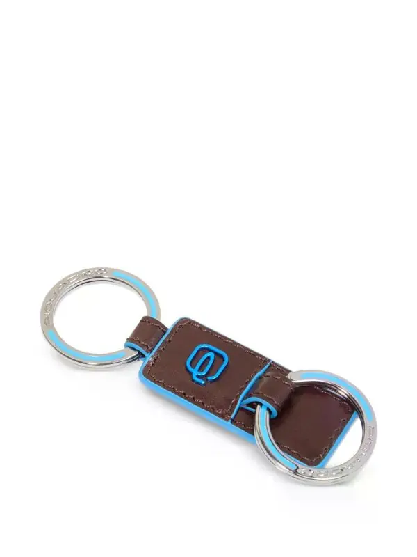 PIQUADRO Leather Two-ring Keychain