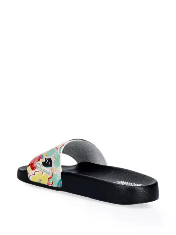 Moschino Heart-print Logo-print Slides