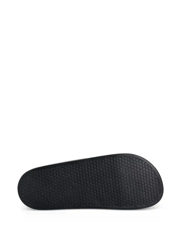 Moschino Heart-print Logo Slides - Neutrals