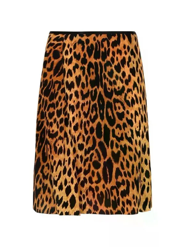 Gucci Printed Silk Crêpe De Chine Skirt - Brown