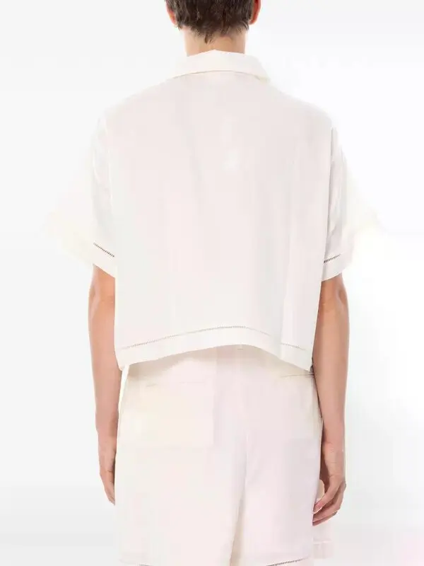 Lacoste Cropped Ladder-stitch Shirt
