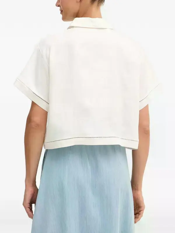 Lacoste Cropped Shirt - White