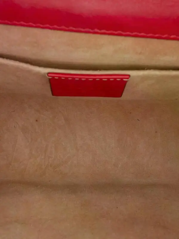 Gucci Small Pearl Studded Leather Padlock Crossbody Bag
