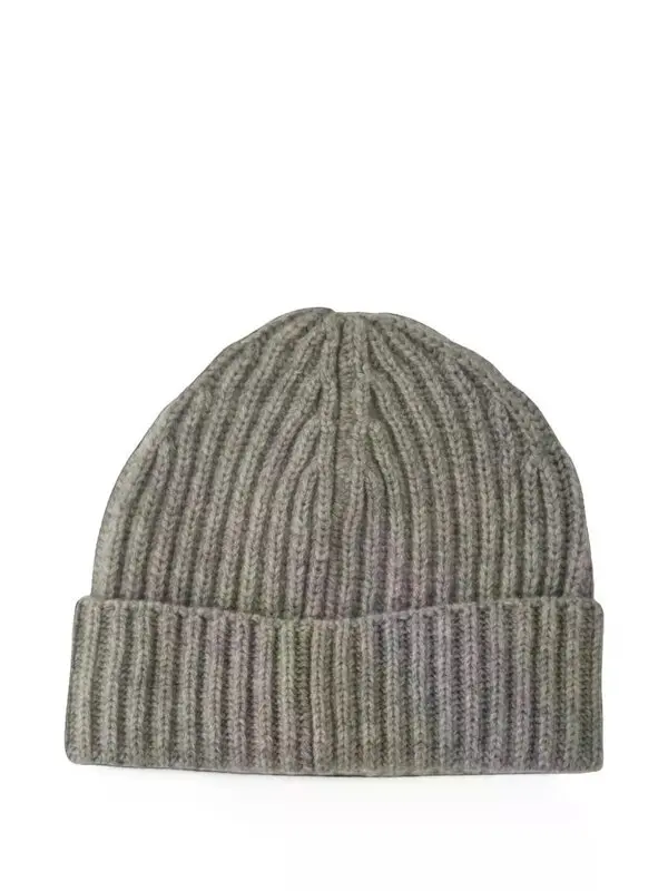 Malo Ribbed Knit Beanie Hat - Grey