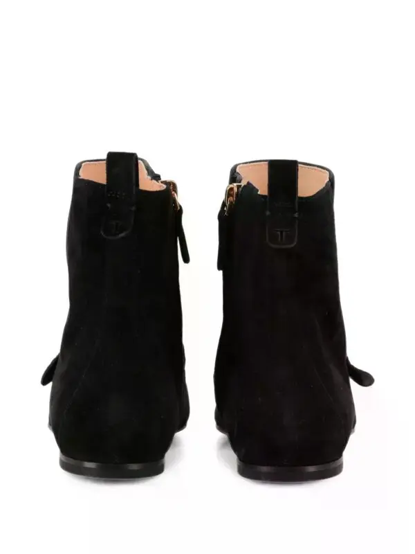 TOD'S T Timeless Suede Boots - Black