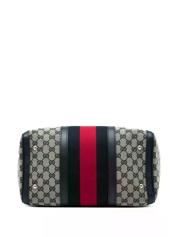 Gucci 2016-2026 Medium Gg Canvas Web Joy Boston Bag Satchel - Neutrals