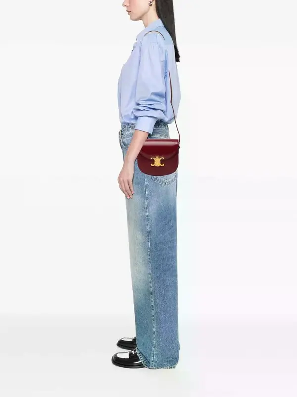 Celine Triomphe Besace Clea Crossbody Bag - Red