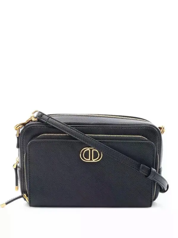 Dior 2010s Karo Double Pouch Shoulder Bag