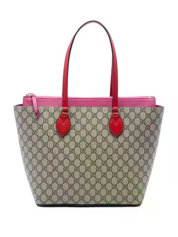 Gucci 2016-2026 Medium Gg Supreme Linea A Zip Tote Bag - Red