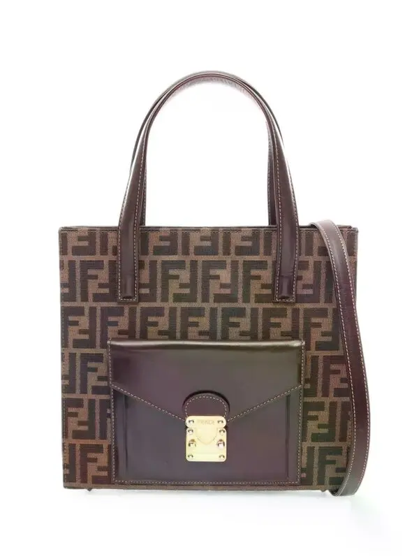 Fendi 2010s Zucca Tote Bag - Brown