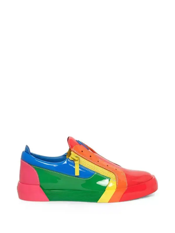 GIUSEPPE ZANOTTI Rnbw Side-zip Sneakers - Red