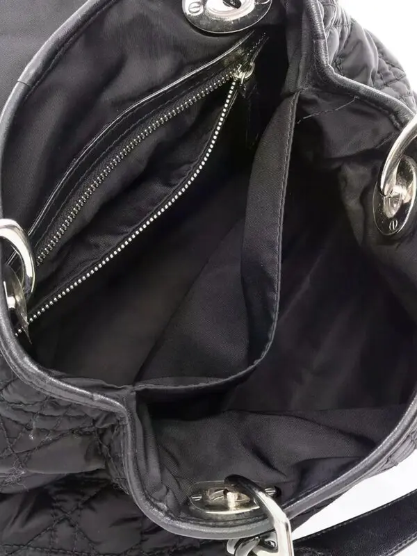 Dior 2000-2015 Medium Satin Cannage Charming Lock Tote Bag