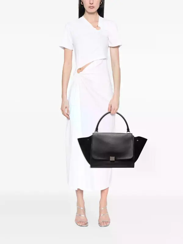 Celine Large Drummed Calfskin Satchel