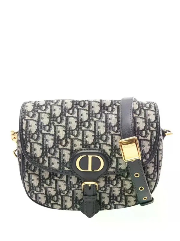 Dior 2015-2026 Medium Oblique Canvas Bobby Crossbody Bag - Blue