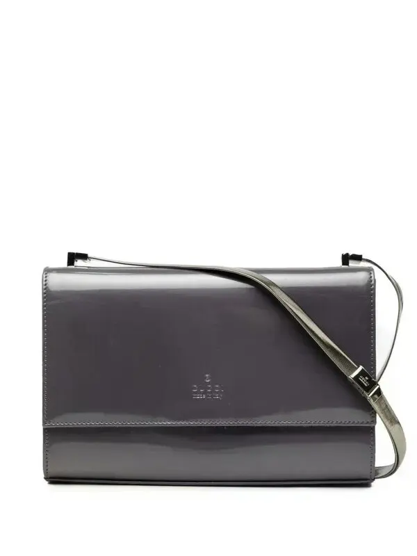 Gucci Patent Leather Shoulder Bag - Grey