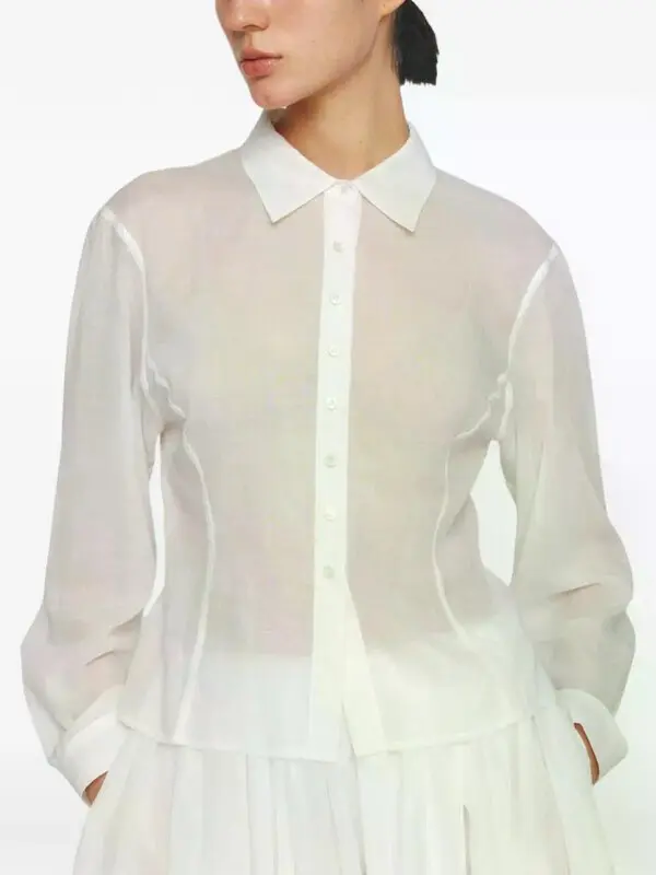 AMOMENTO Sheer Cotton Shirt